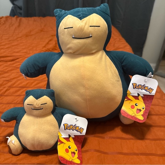 Pokemon | Toys | Pokemon 2 Sitting Snorlax Big Lazy Plush W Matching ...